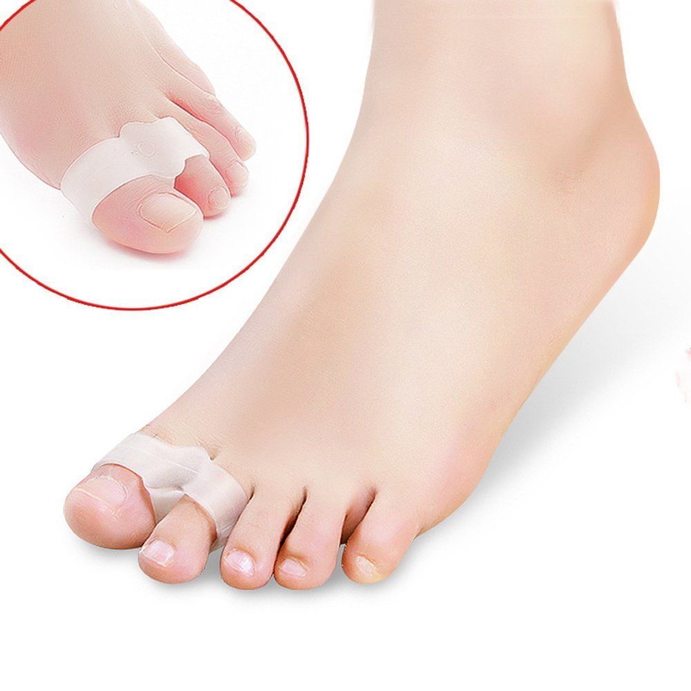 2x Silikon Soft Gel Zehenspreizer Zehentrenner F%C3%BCr Hallux Valgus ...