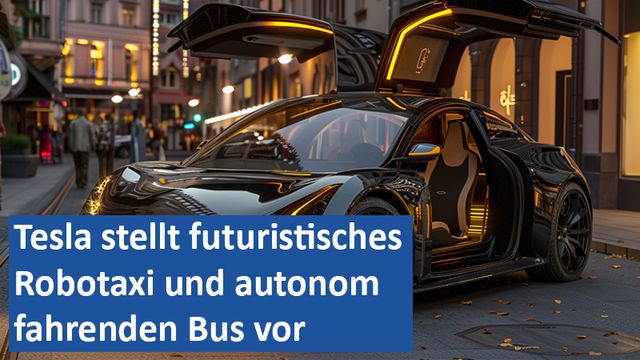 Tesla stellt futuristisches Robotaxi und autonom fahrenden Bus vor ...